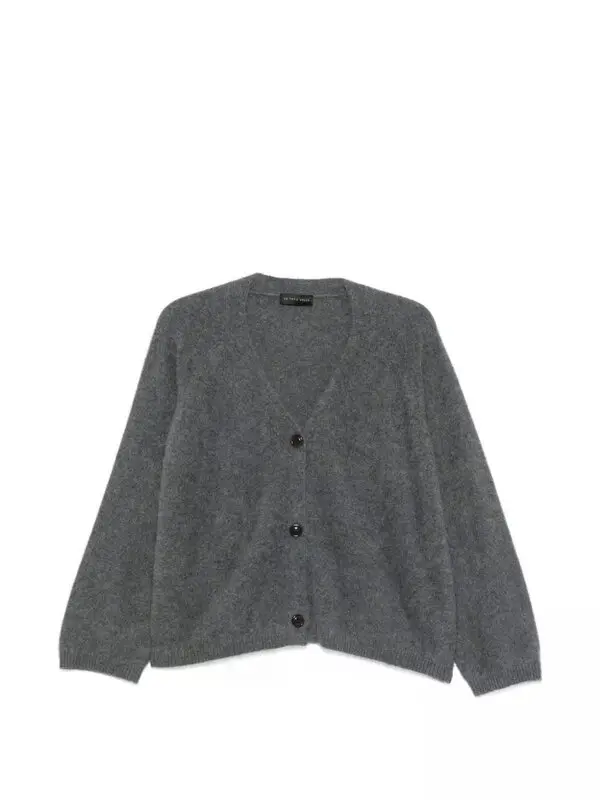 LE PETIT PULLE V-neck Button-up Cardigan - Grey