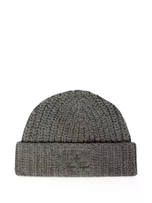 Stone Island N100001 Mouliné Cotton Chenille Beanie - Grey