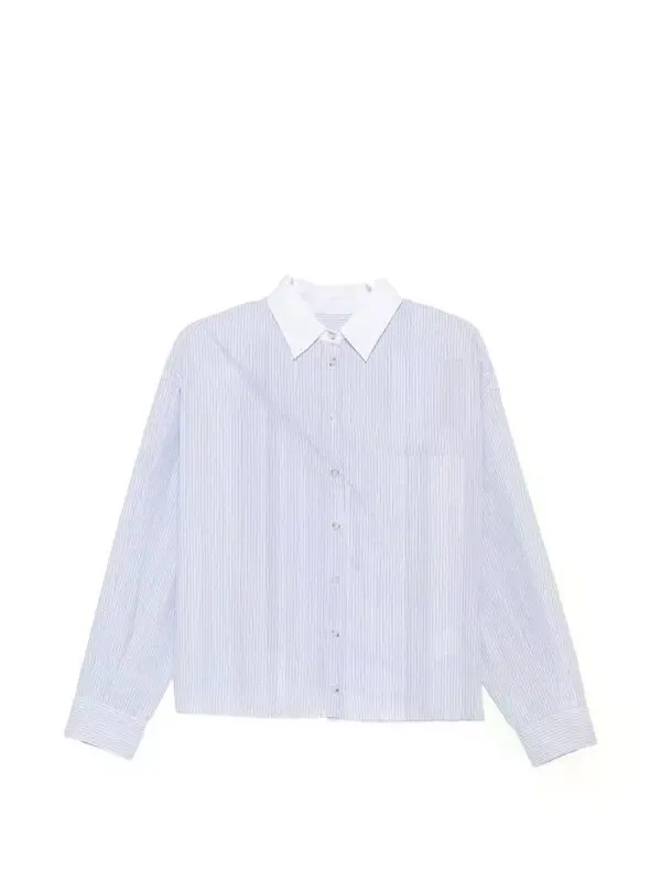 NINE:INTHE:MORNING Vertical-stripe Long-sleeve Shirt - Blue