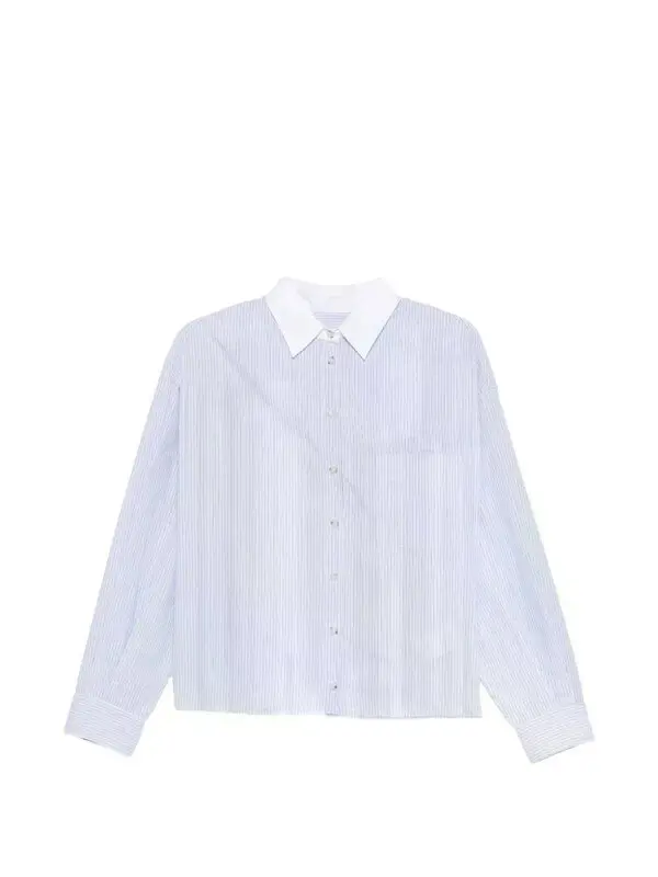NINE:INTHE:MORNING Vertical-stripe Long-sleeve Cotton Shirt