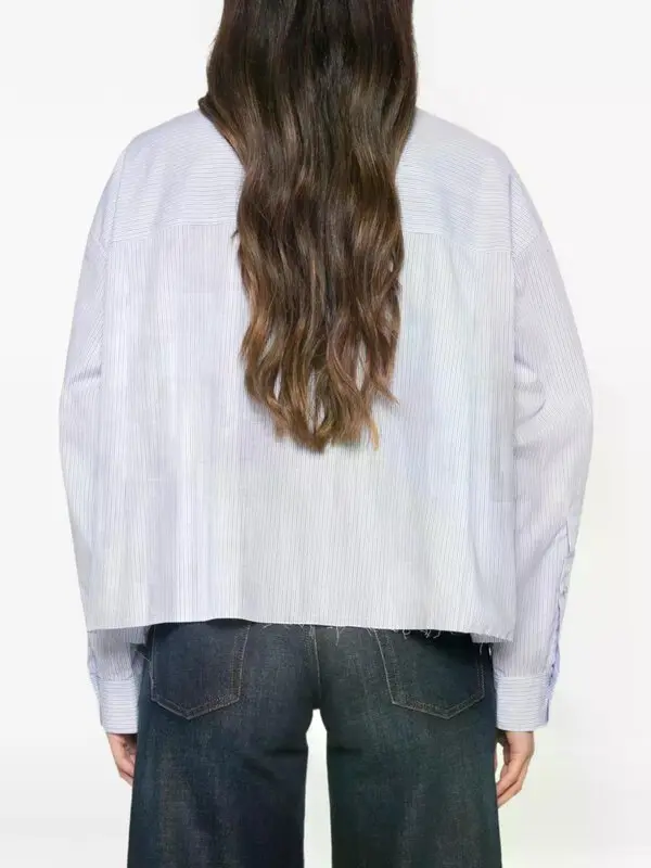 NINE:INTHE:MORNING Vertical-stripe Long-sleeve Cotton Shirt