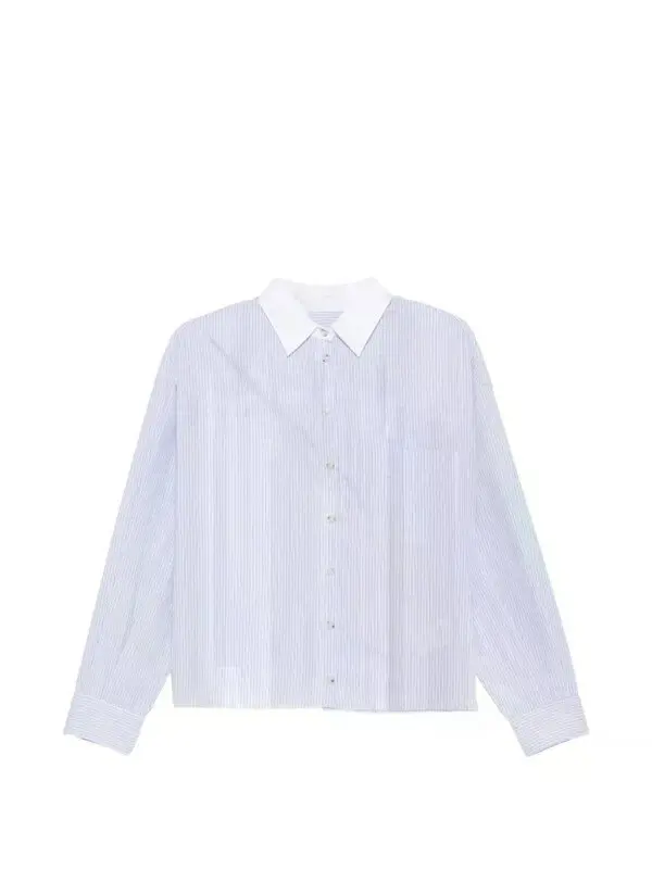 NINE:INTHE:MORNING Vertical-stripe Long-sleeve Cotton Shirt