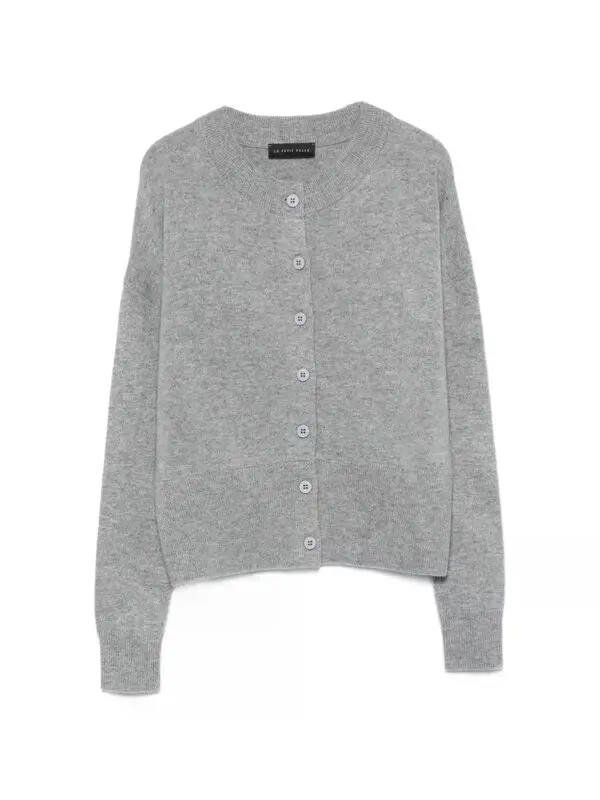 LE PETIT PULLE Button-up Crew-neck Cardigan - Grey