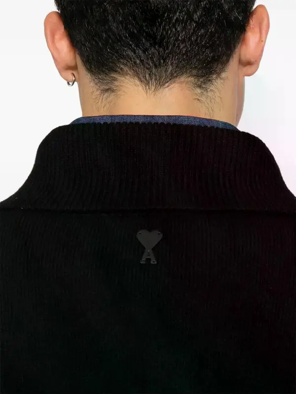 AMI Paris De Coeur Button-down Sweater