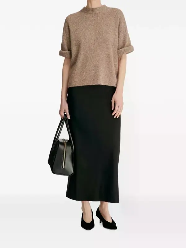 Loulou De Saison Tamia Rolled-sleeve Sweater - Brown