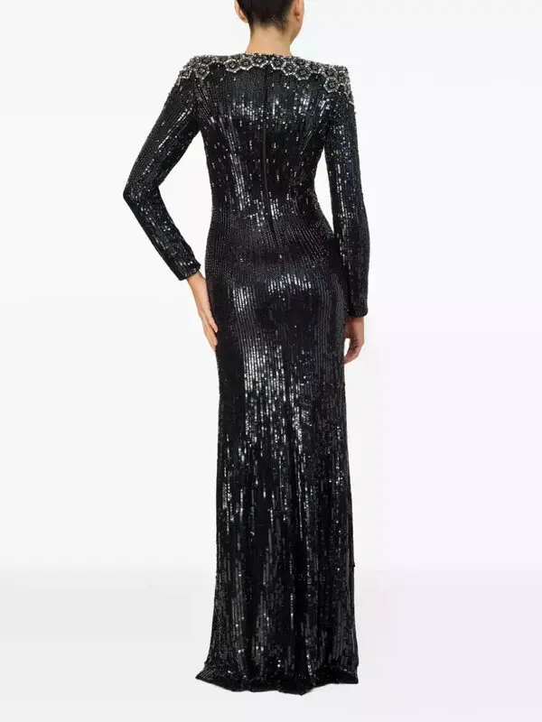 Jenny Packham Sequin-embellished Crystal-embroidery Dress