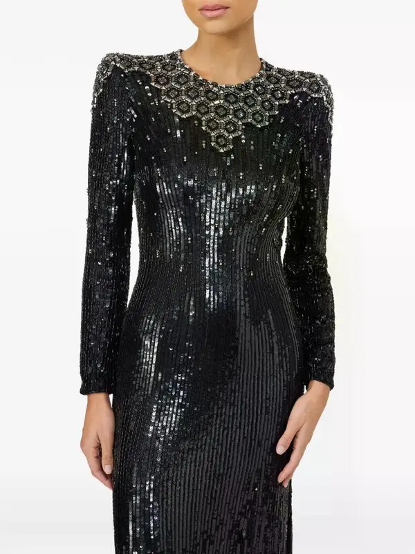 Jenny Packham Sequin-embellished Crystal-embroidery Dress