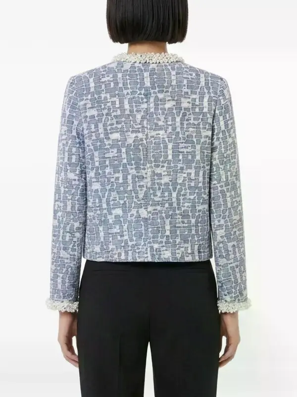 SELF-PORTRAIT Textured-finish Denim Jacket