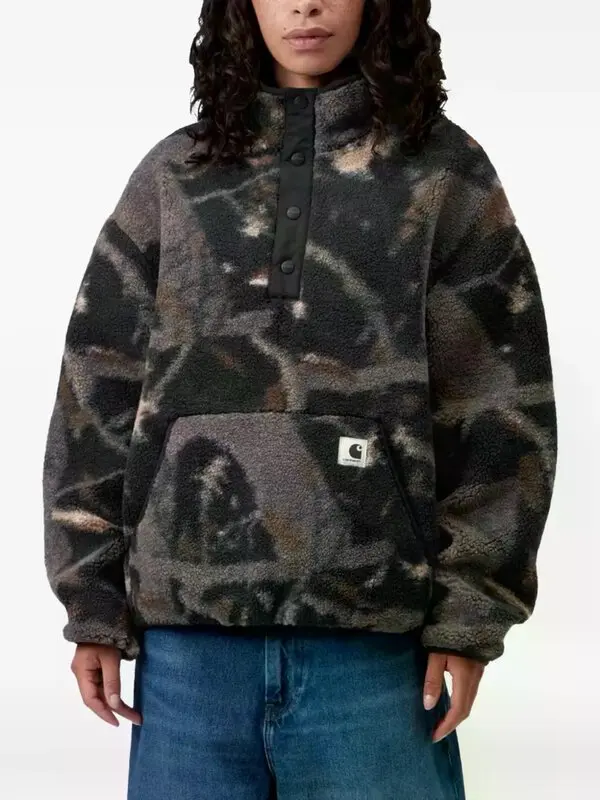 Carhartt Work In Progress Fleece-texture Graphic-print Sweatshirt