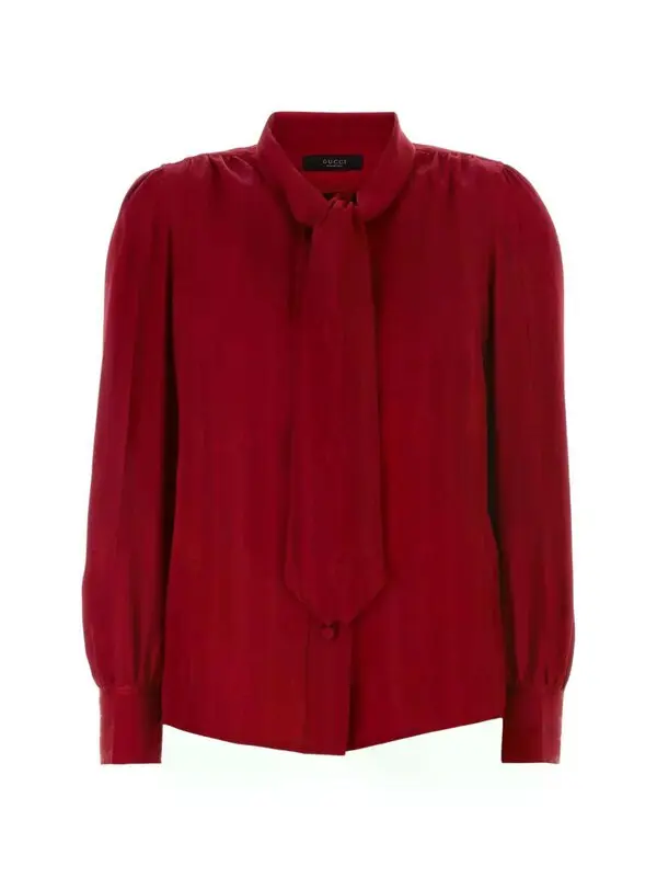 Gucci Interlocking G Jacquard Shirt - Red