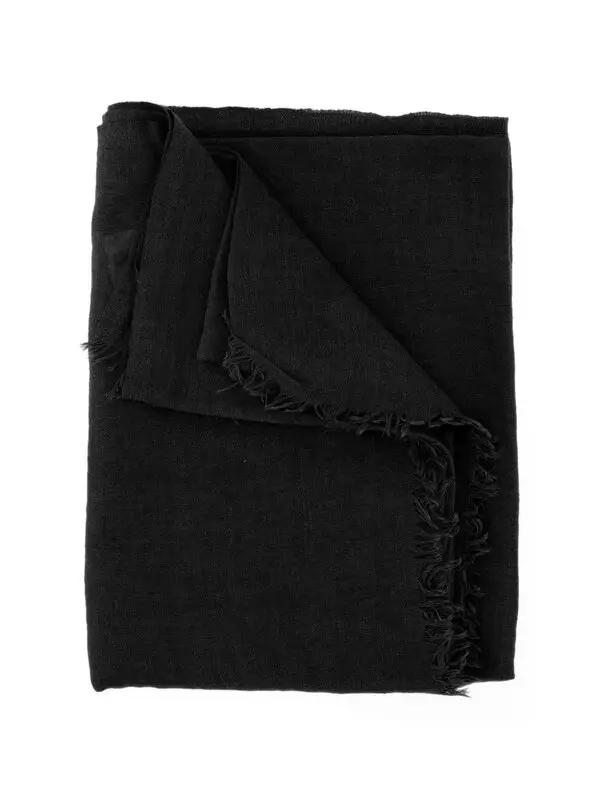 Rick Owens Frayed-edge Scarf - Black