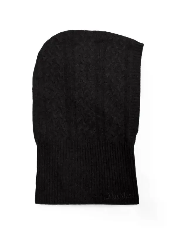 Max Mara Cable-knit Balaclava - Black