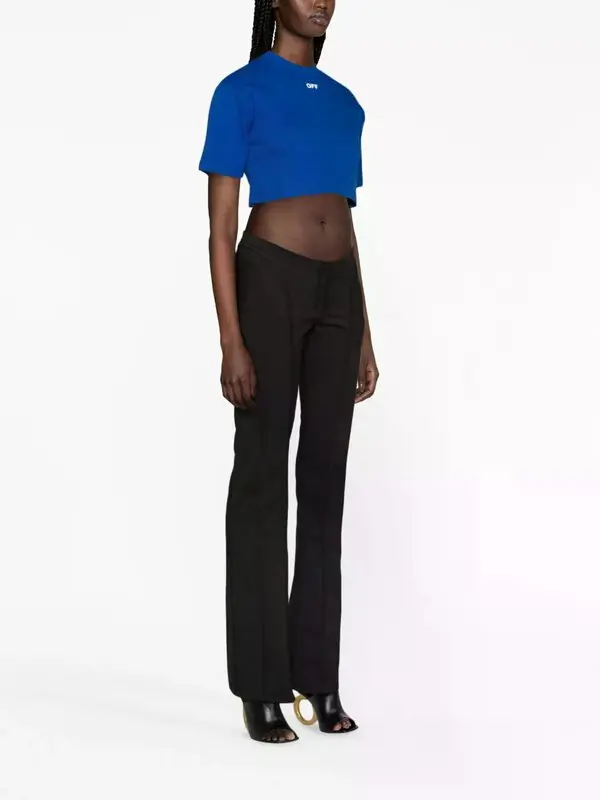 Off-White Logo-print Cropped T-shirt