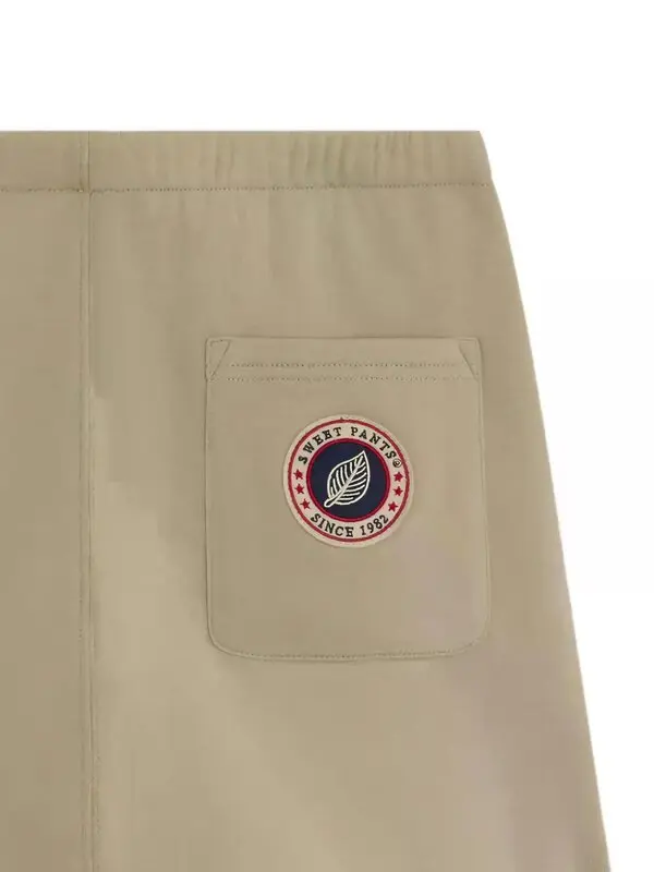SWEET PANTS Logo-patch Raw-edge Shorts