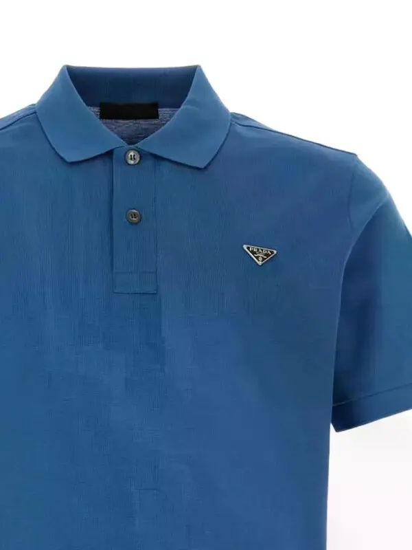 Prada Piqué Polo Shirt - Blue