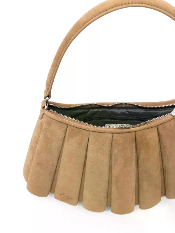 Lacoste Pleated Suede Backpack