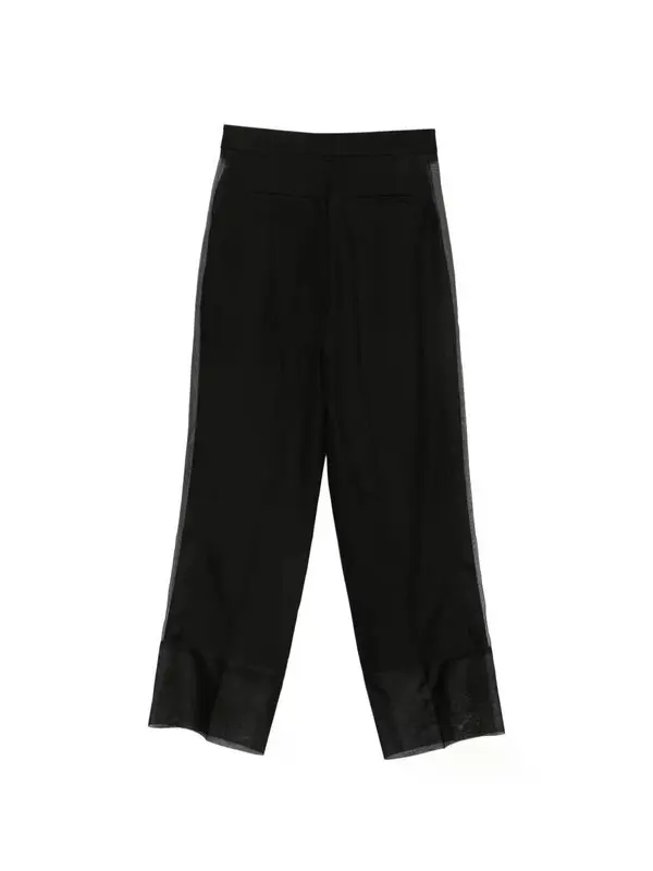FRENKEN Sheer-panelled Wide-leg Trousers