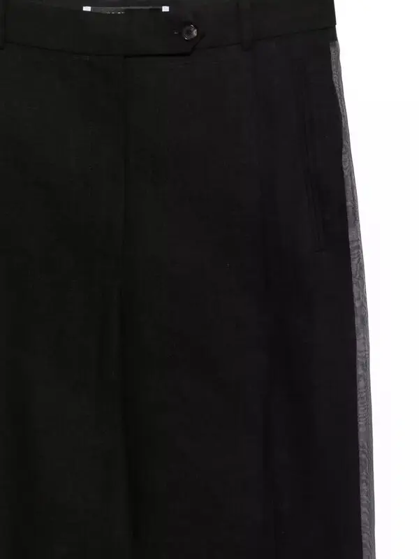 FRENKEN Sheer-panelled Wide-leg Trousers