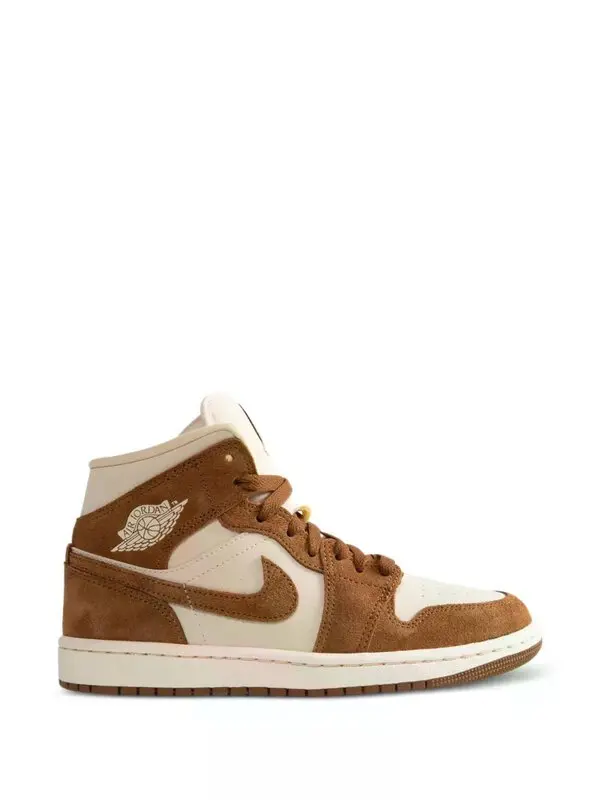 JORDAN Air 1 Mid High-top Sneakers - Brown