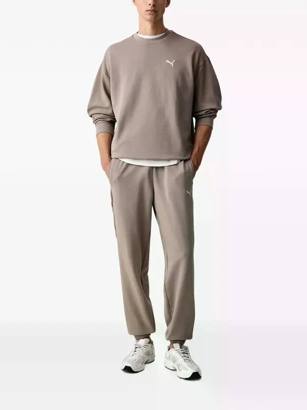 PUMA Logo-embroidered Textured Sweater
