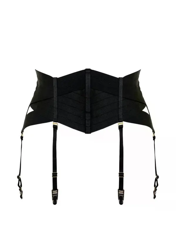 BORDELLE Signature Elastic Panelled Cincher - Black
