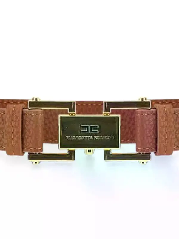 Elisabetta Franchi Logo Belt - Brown