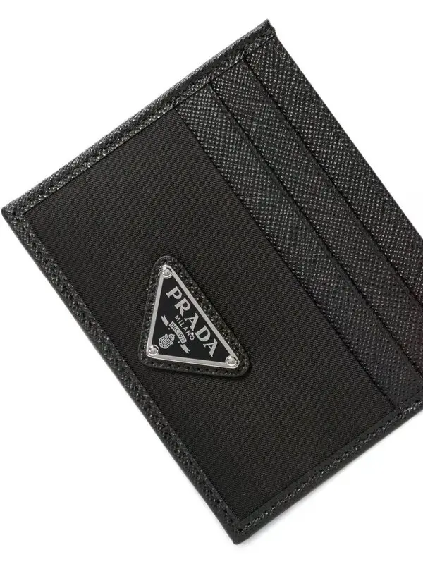 Prada Re-nylon And Saffiano Leather Card Holder