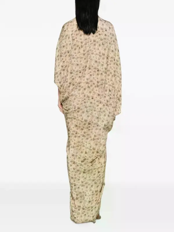 CORTANA Mayu Abstract-print Draped Dress
