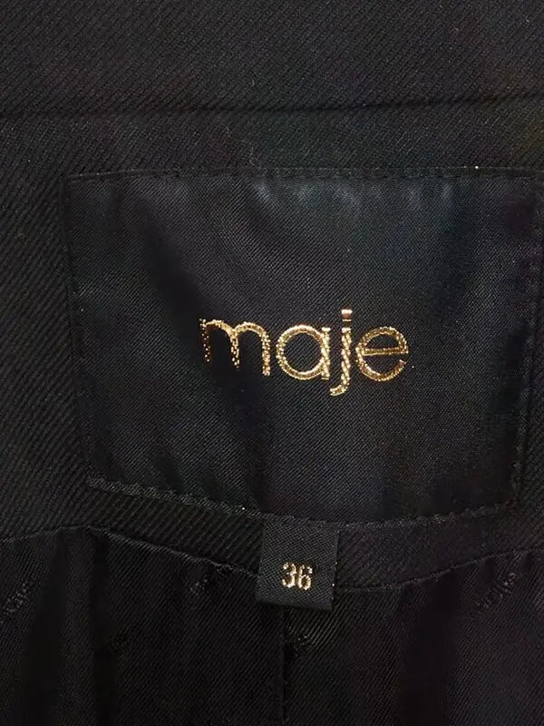 Maje Double-breasted Gabardine Blazer