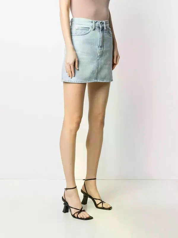 Off-White High-waist Denim Mini Skirt
