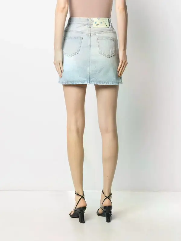 Off-White High-waist Denim Mini Skirt