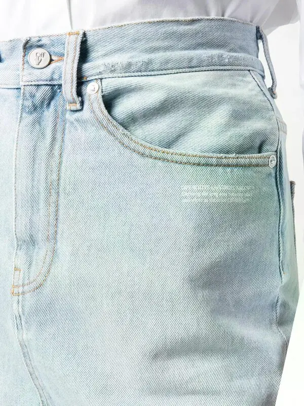 Off-White High-waist Denim Mini Skirt