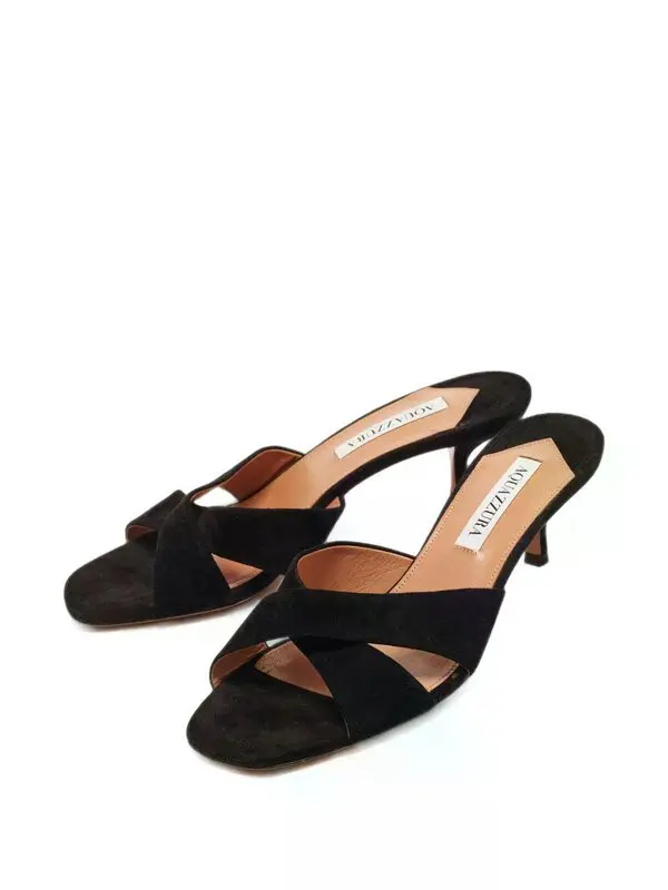 AQUAZZURA Crisscross Suede Sandals