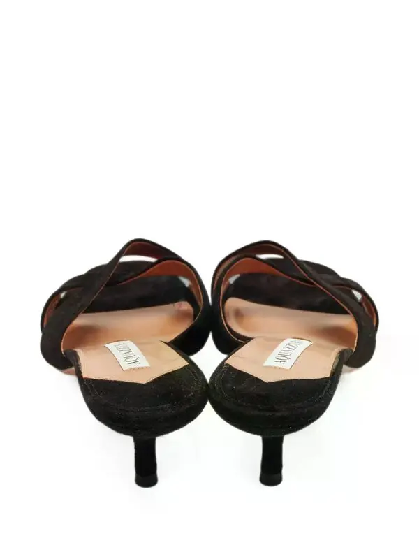 AQUAZZURA Crisscross Suede Sandals