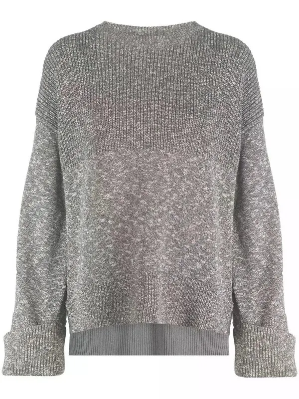 Off-White Diag-stripe Oversized Jumper - Grey