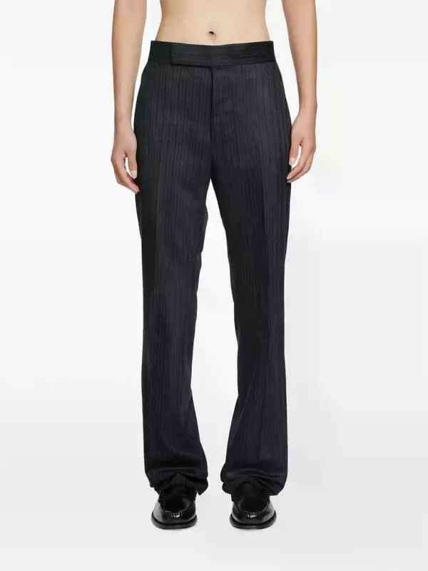 TOM FORD Herringbone-stripe Trousers - Grey