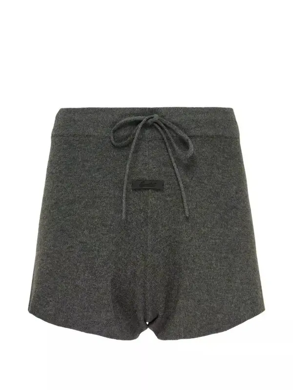 Fear Of God Essentials Logo-patch Shorts - Grey