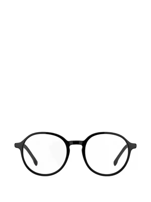 Hugo Round-frame Glasses - Black