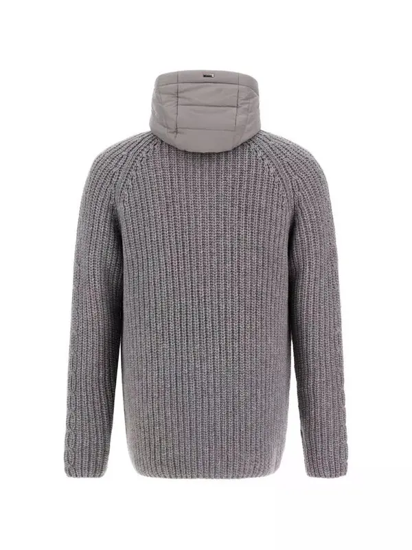 Herno Hooded Cardigan - Grey