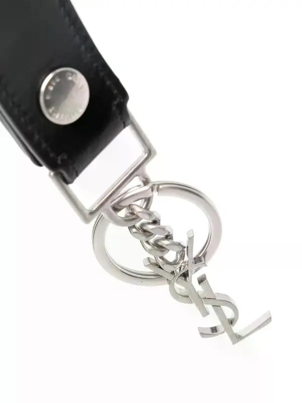 Saint Laurent Monogram Leather Keyring