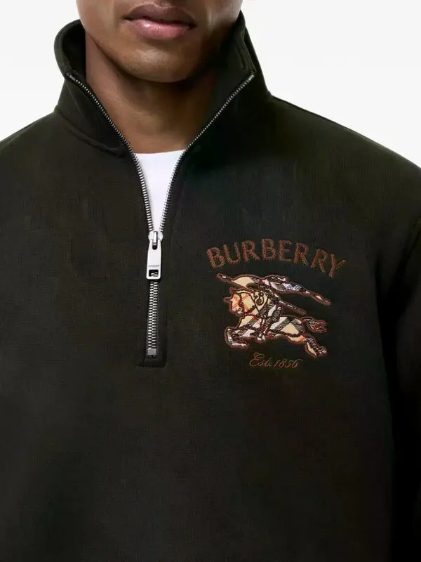 Burberry Knight Check Cotton Half-zip Sweater