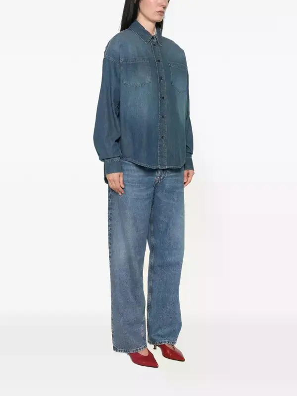 THE FRANKIE SHOP Deira Patch-pocket Denim Shirt