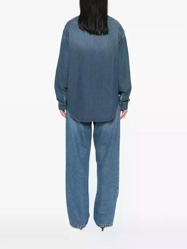 THE FRANKIE SHOP Deira Patch-pocket Denim Shirt