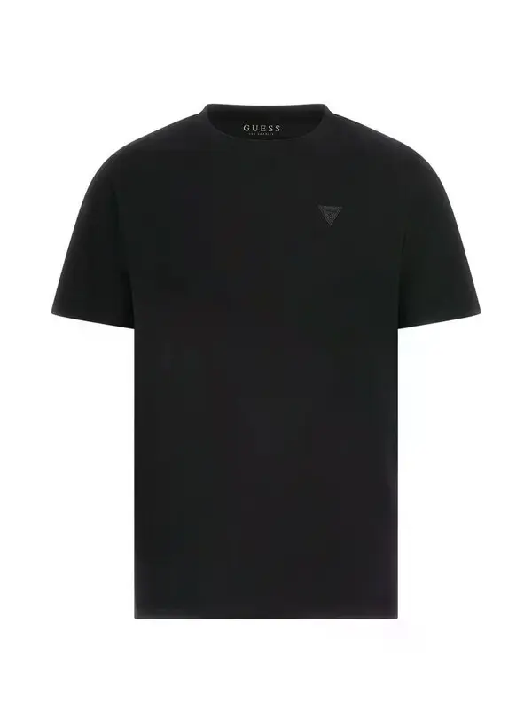 Guess Stephano Logo-patch T-shirt - Black