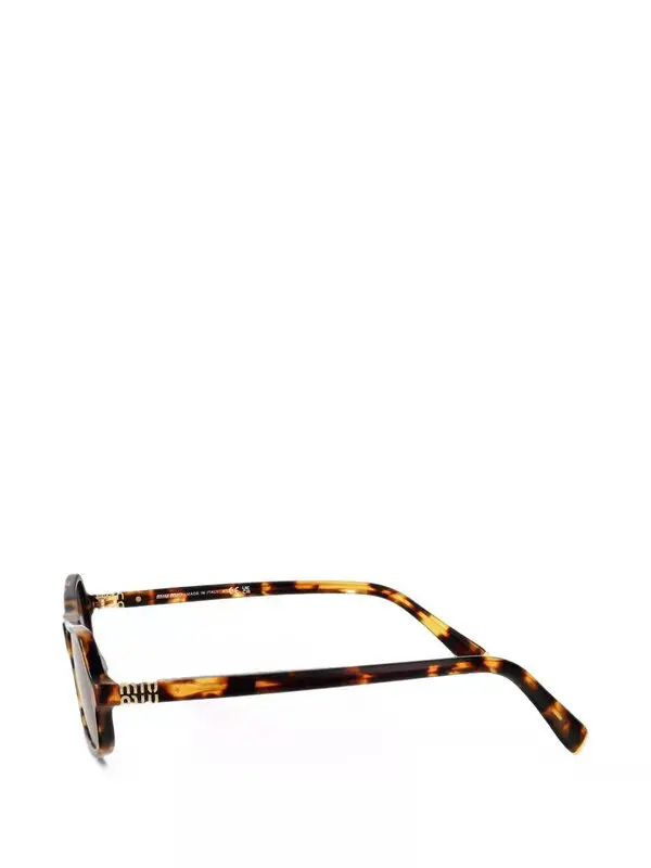 Miu Miu Tortoiseshell-effect Geometric-frame Sunglasses