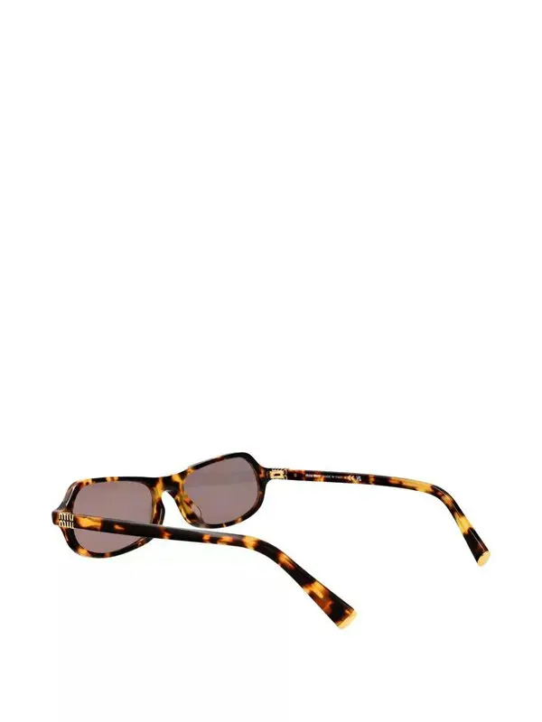 Miu Miu Tortoiseshell-effect Geometric-frame Sunglasses