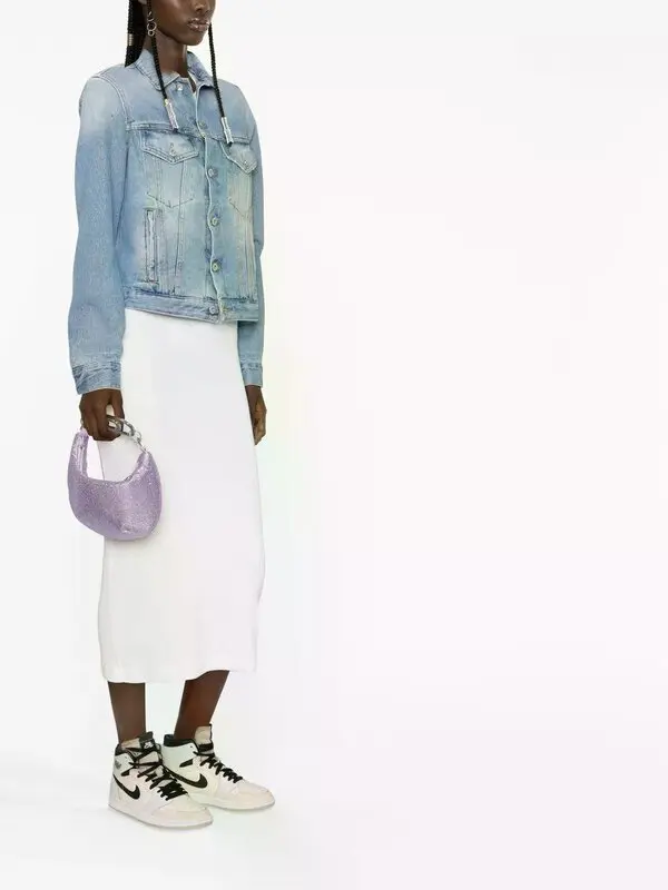 Off-White Corporate Logo-patch Denim Jacket