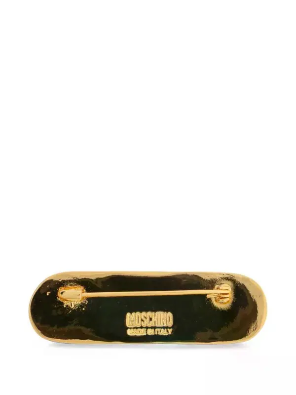 Moschino Logo-engraved Brooch
