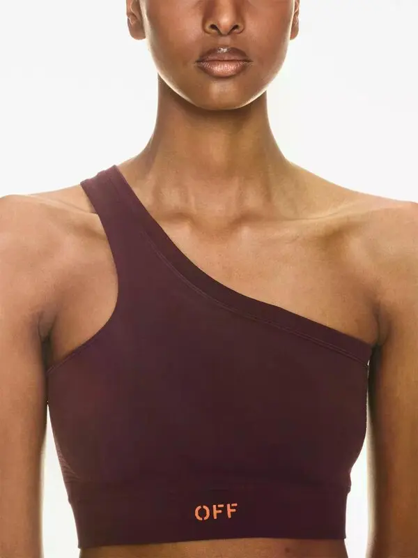 Off-White Off Stamp One-shoulder Sports Bra