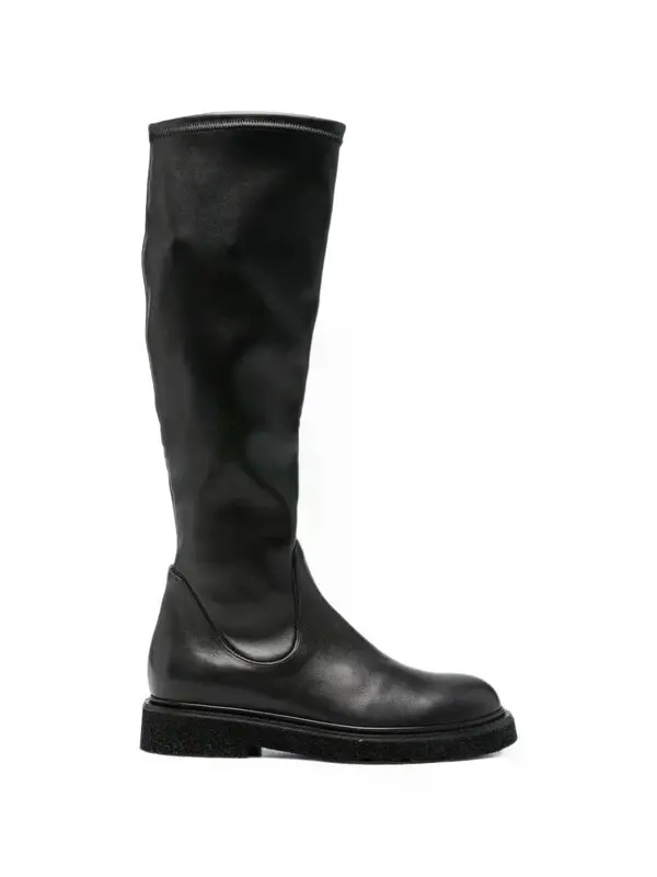 GUGLIELMO ROTTA Leather Knee-high Boots - Black